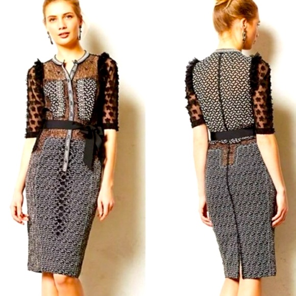 Byron Lars | Dresses | Anthropologie Byron Lars Beguile Midi Dress 8p ...